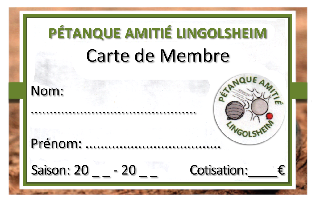 Carte de Membre - Lingolsheim